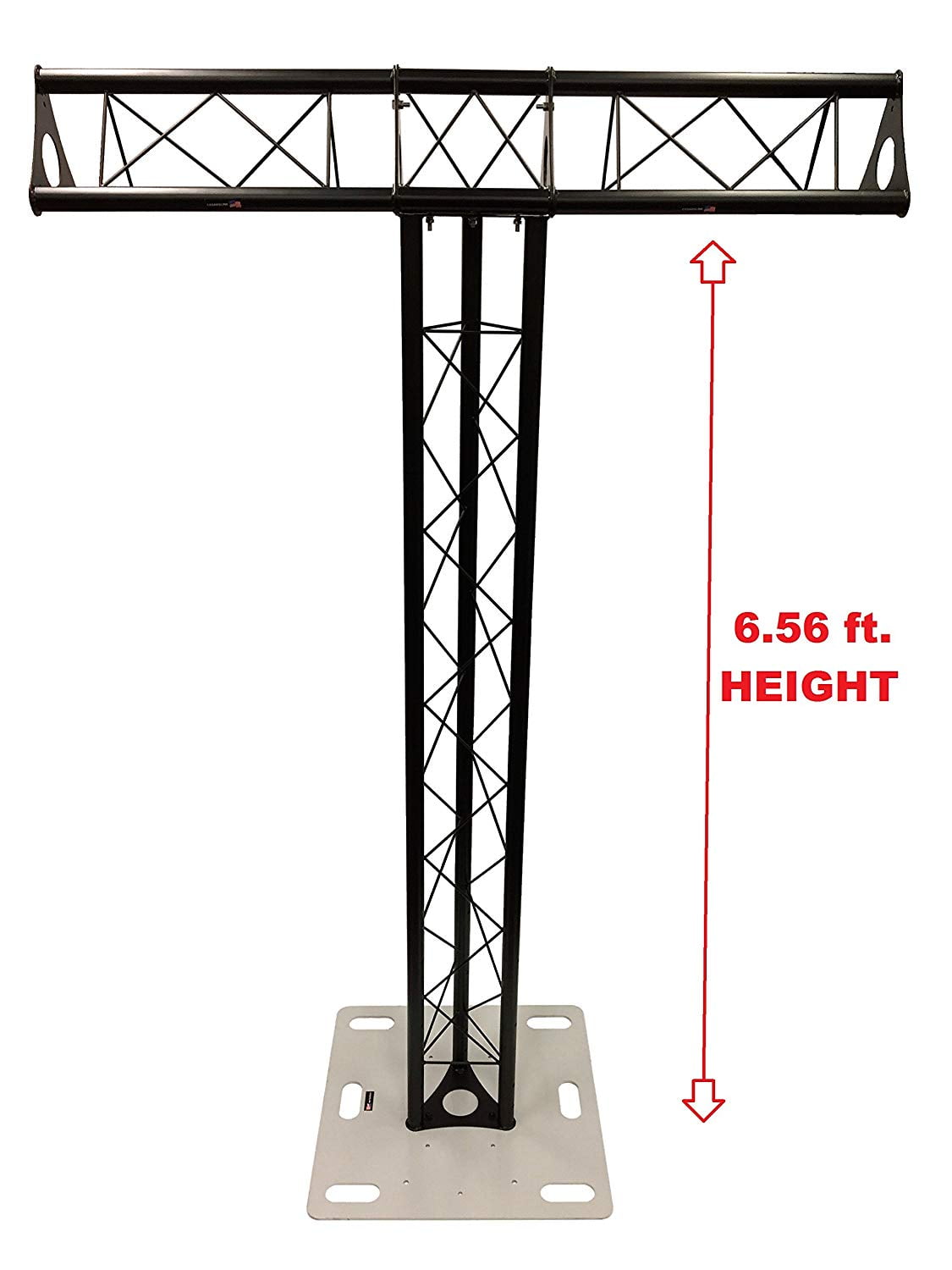 Totem 2m 6.56ft Black Triangle Metal Truss Tower + Base Vertical T ...