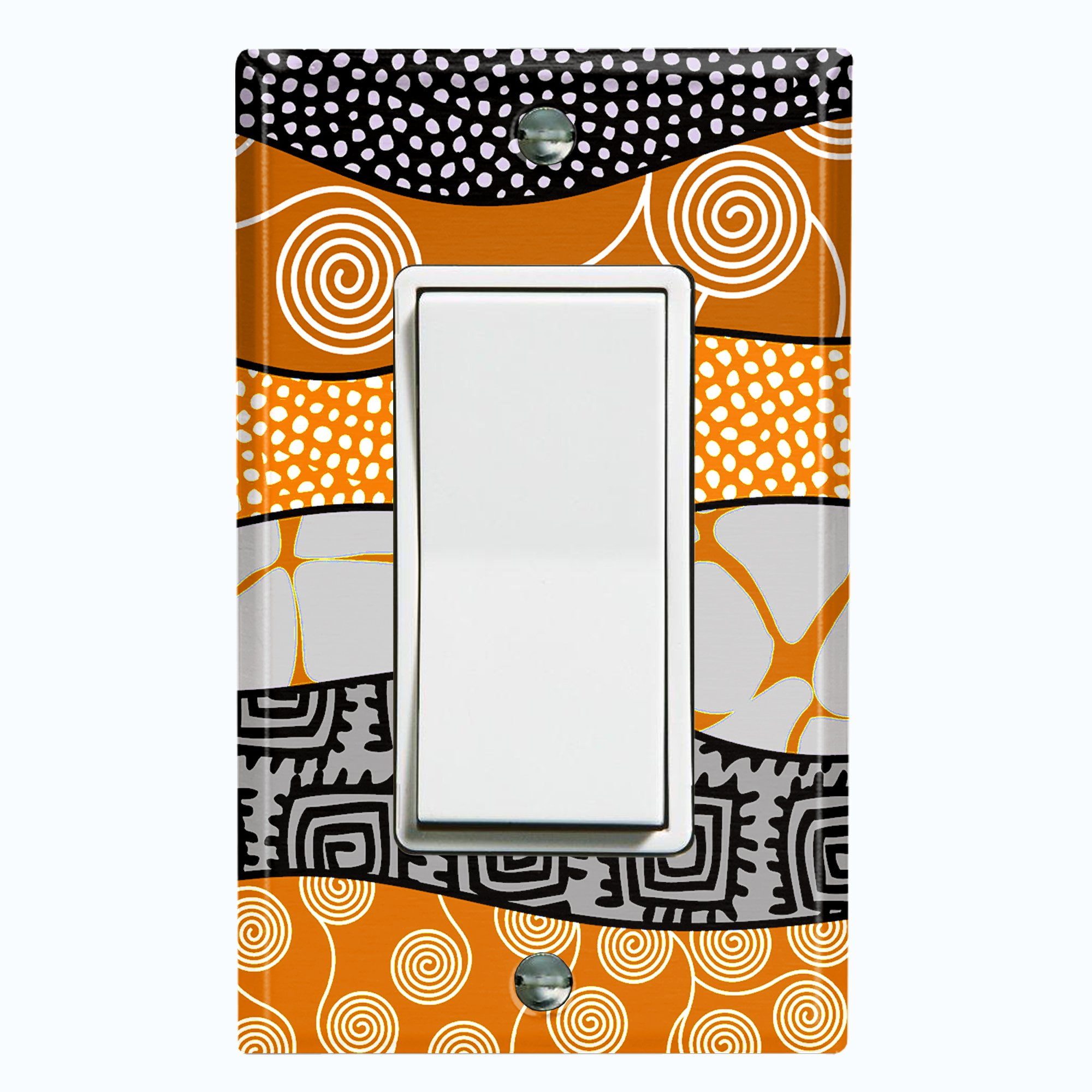 Metal Light Switch Plate Cover Colorful Safari African Tribal Art ...