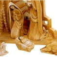 Roman 31378 9pc SET 12" Carved Nativity with Scene Back Drop, Faux Wood ...