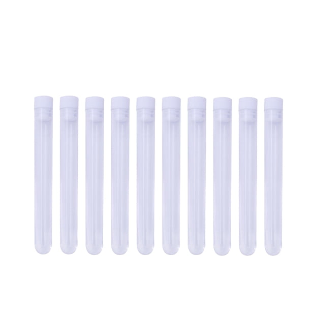 10 Pcs 12x1CM Transparent Plastic Storage Bottles Needles Storage ...