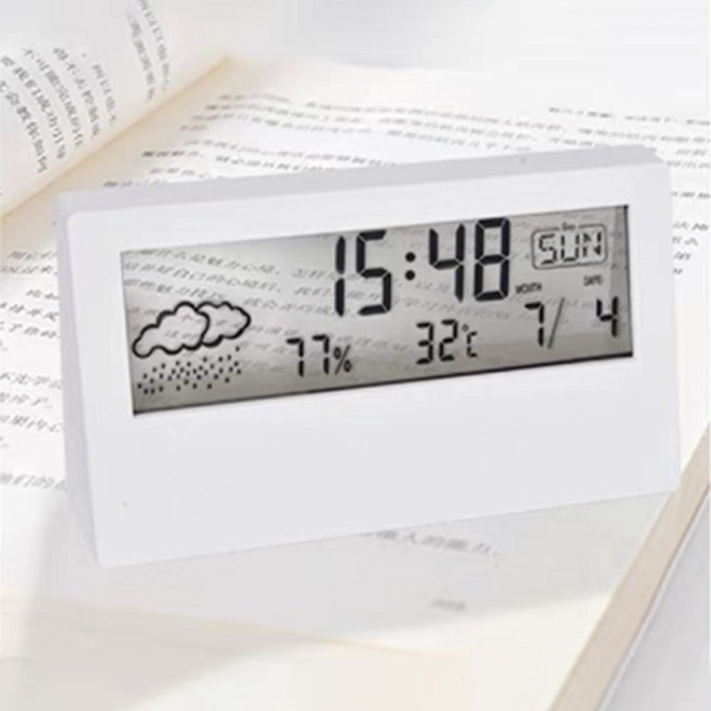 Fancy Weather Station Indoor Outdoor Thermometer, Transparent Display ...