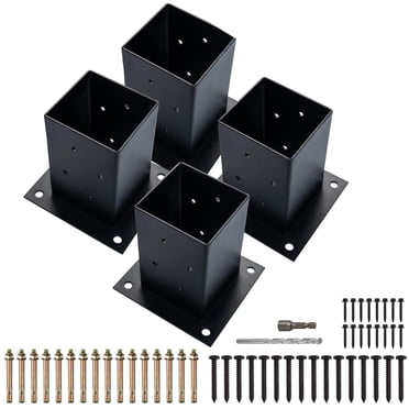 SKYSHALO Post Base 4x4 Set of 10, Inner Dimension 3.6"x3.6", Durable ...
