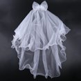 2 Wedding Veil with Comb for Kids Curly Edges Tulle Veil for Flower ...