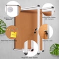 SWANCROWN Enclosed Cork Bulletin Board with Lock 26"x 20",Silver ...