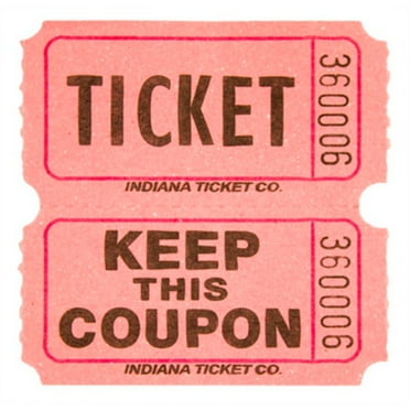 INDIANA TICKET CO. Double Roll Raffle Tickets – 1,000 Blue, Events ...