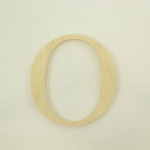 Package of 1, 8 Inch X 1" Thickness Baltic Birch Wood Letter "O" in The ...