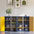 UBesGoo Storage Cabinet, Sideboard with 3 Adjustable Shelves for Living ...