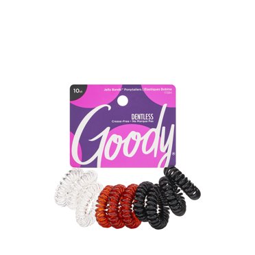 Goody Ouchless® Clear Hair Ties, No Metal Gentle Hair Elastic Polybands ...