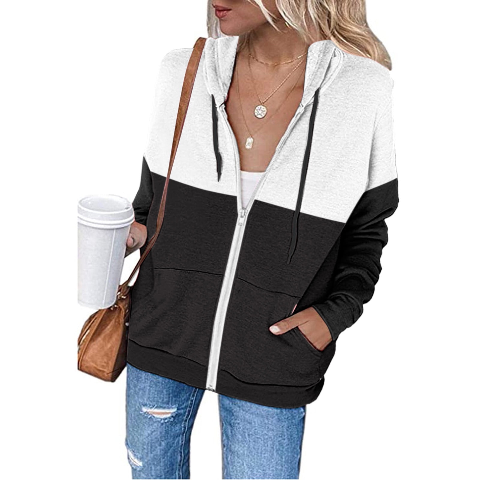 Aayomet Lightweight Zip Up Hoodies for Women Hooded Sweatshirts Long ...