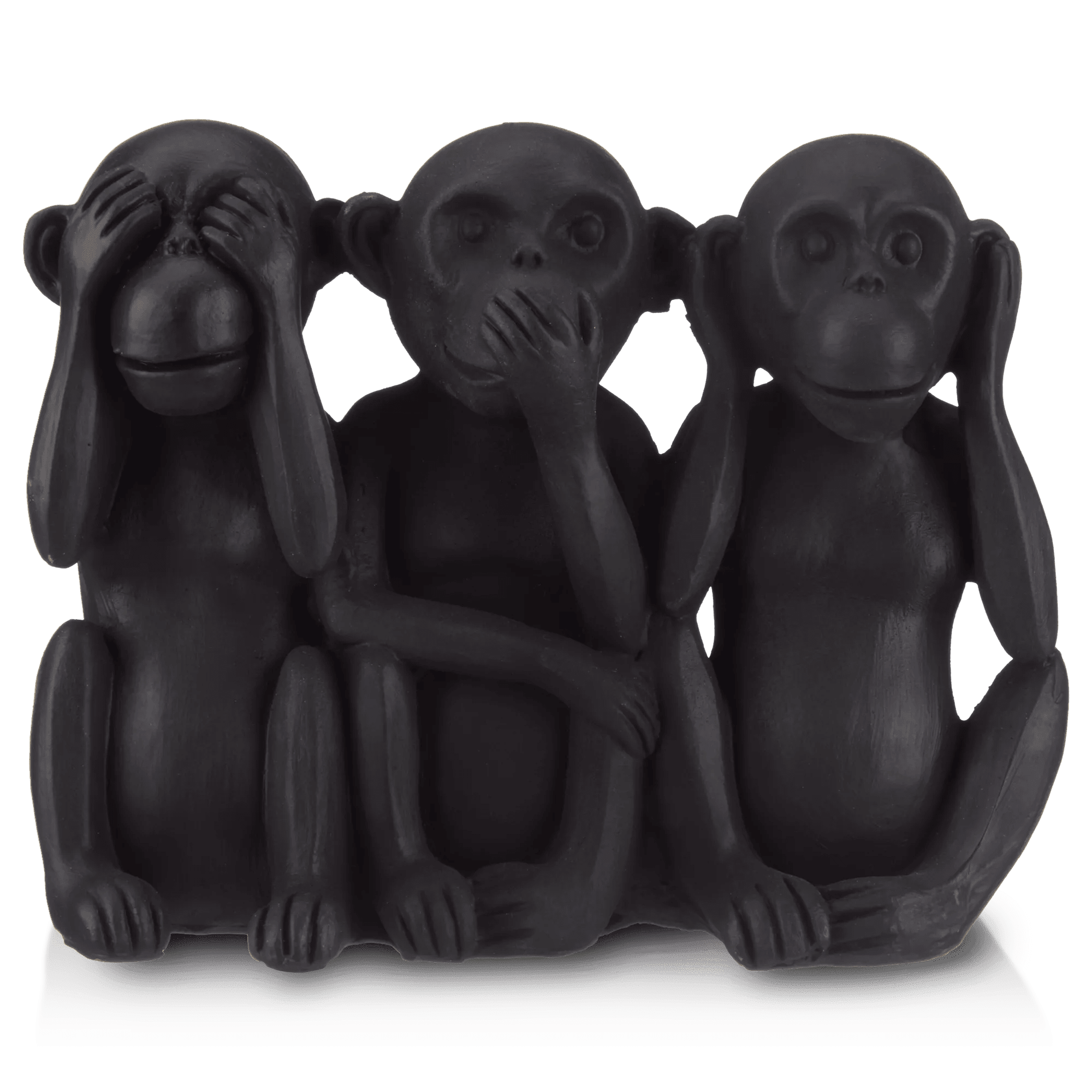 Click here for Bouclair Black Three Wise Monkeys Resin Statuettes... prices