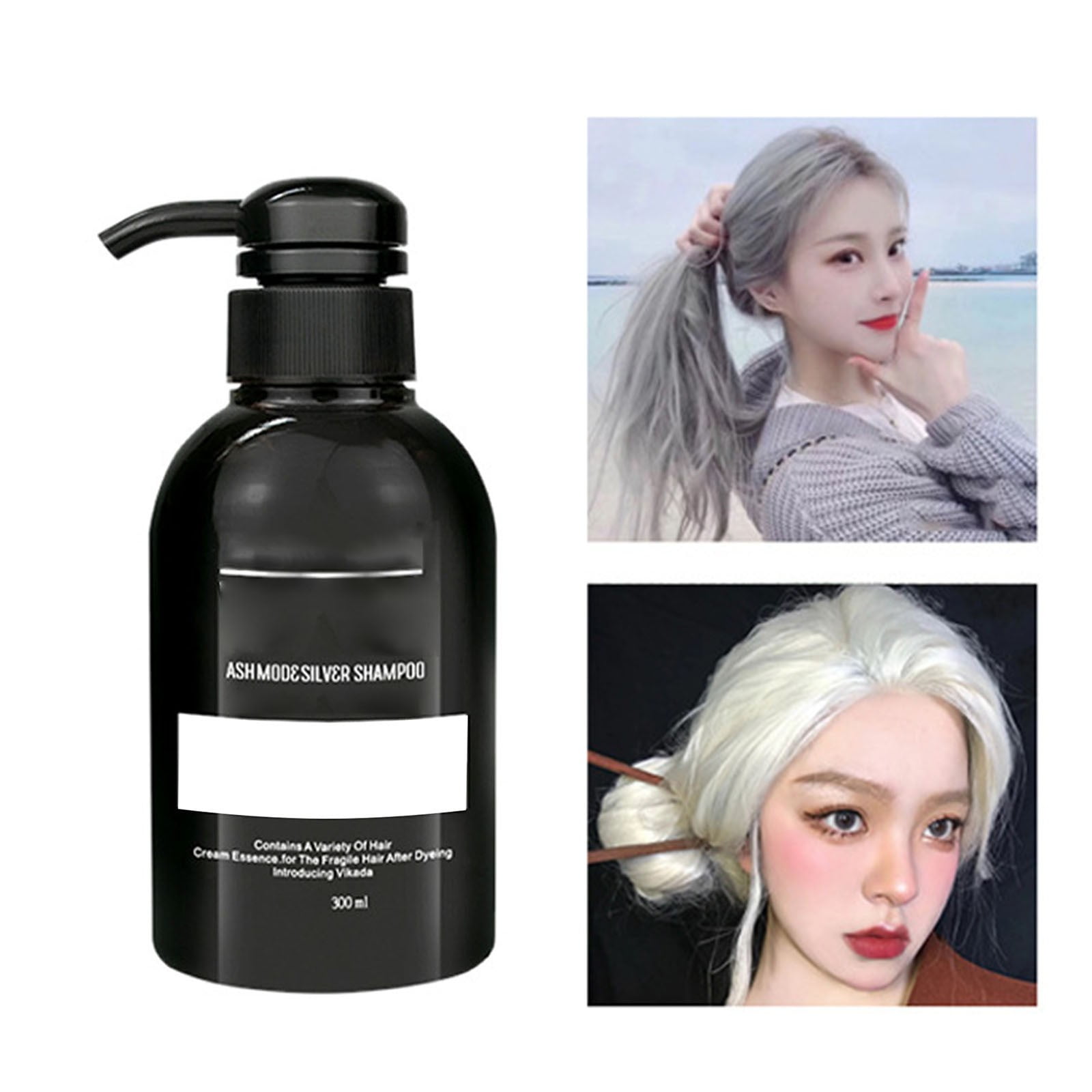 NIUREDLTD 300ml Color Locking Shampoo Blue Gray Color Fixing Shampoo ...
