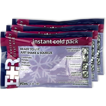 Disposable Cold Compress Therapy Instant Ice Pack for Injuries 4.5" x 7 ...