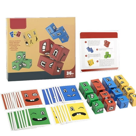 Expressions Matching Buiding Block Puzzles Building Toy Educational for ...