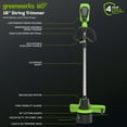 Greenworks 60V 16” Front Mount String Trimmer + 2.5Ah Battery & 3A ...