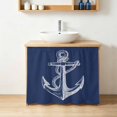 Anchor Cabinet Curtains Nautical Knot Navy Blue Sink Skirt Privacy ...