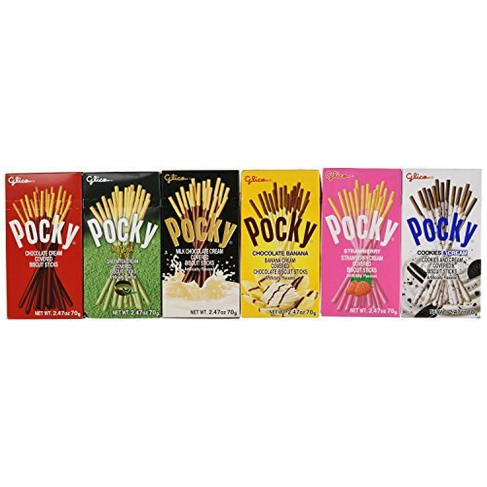 Pocky Biscuit Stick 6 Flavor Variety Pack (Pack of 6) - Walmart.com ...