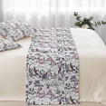 Bed Runner for Cal King Size Bed, Spring Botanical Birds 3 Pcs Bedding ...