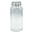 Mason Craft & More 3 Liter (101oz) Airtight Glass Clamp Jar with Lid ...