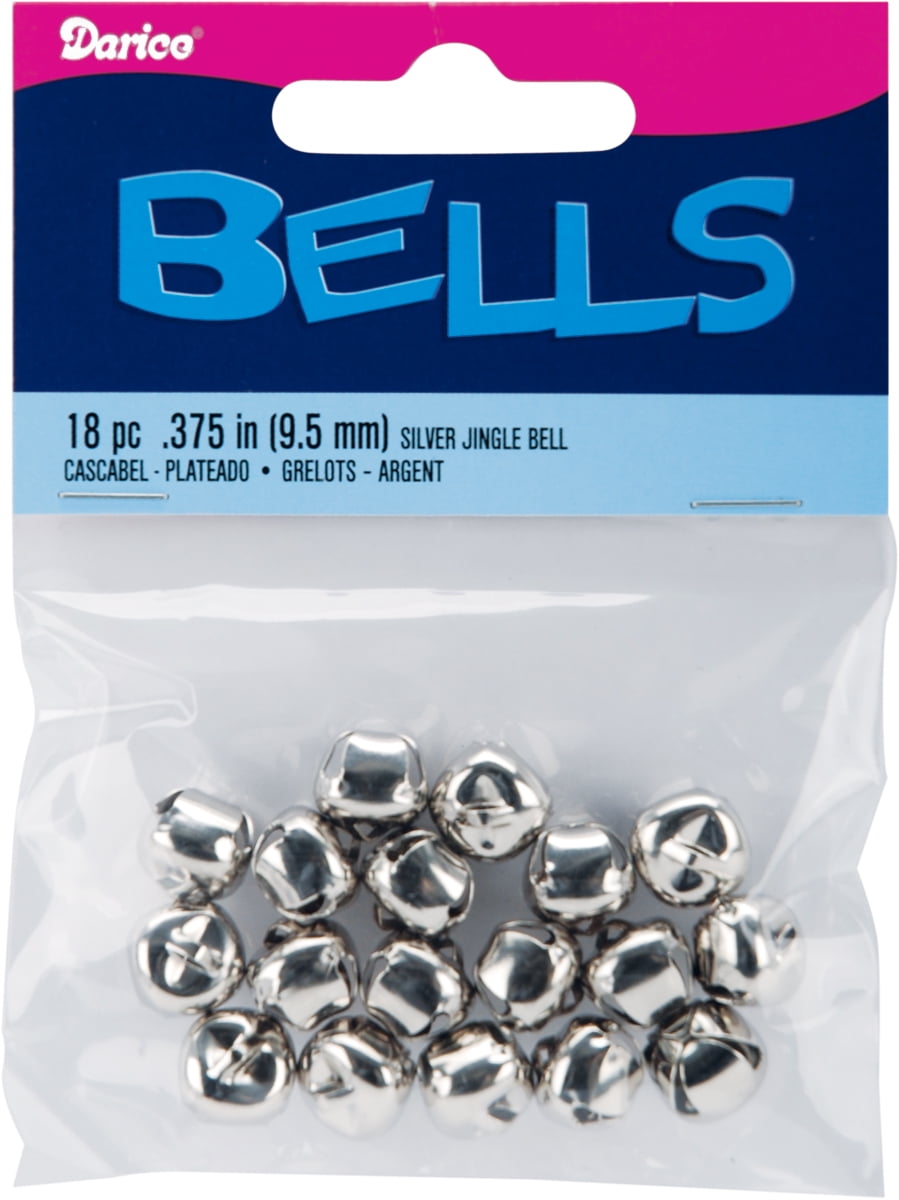 Darice Jingle Bells Silver 0.375 Inch - Walmart.com