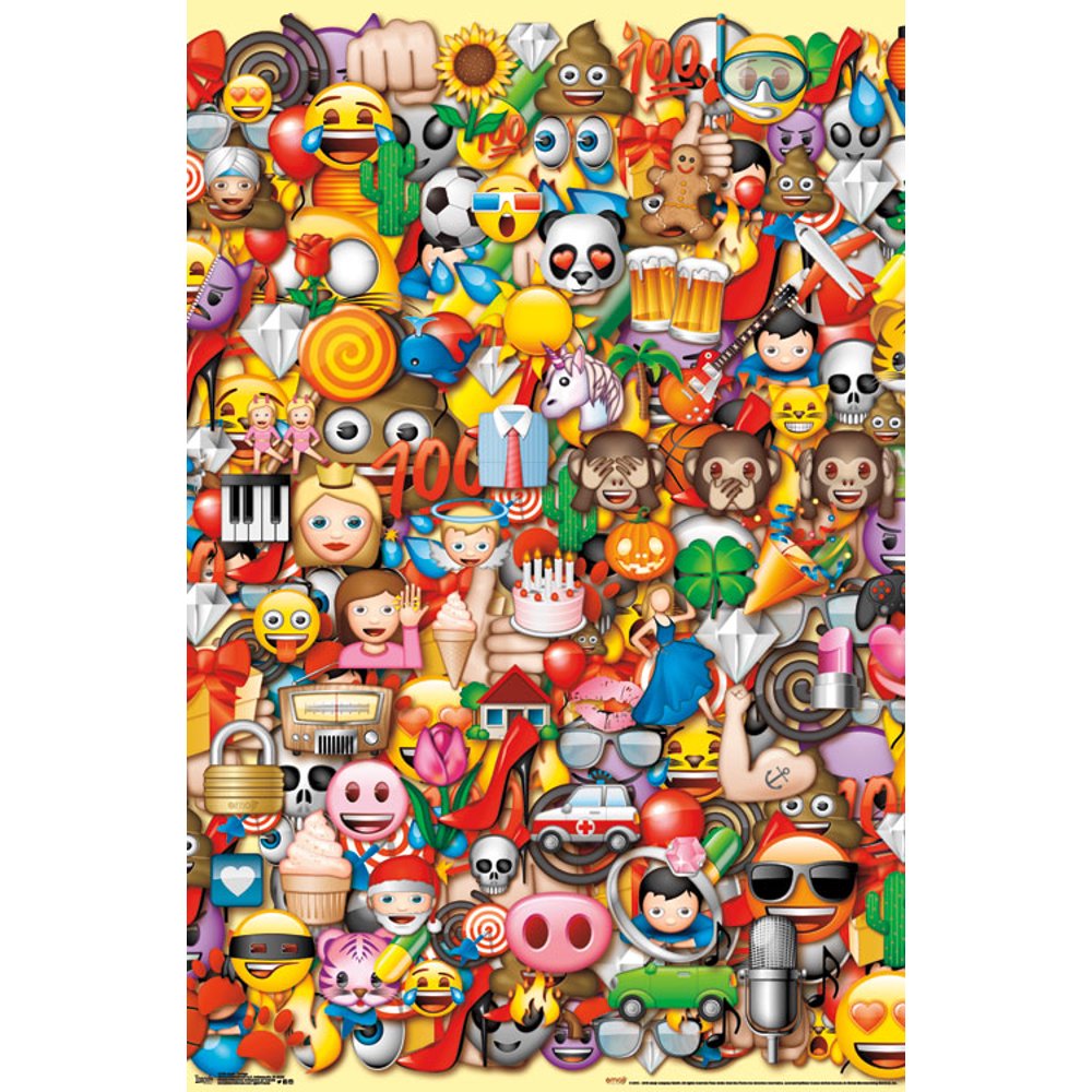 Trends International emoji Collage Wall Poster 22.375" x 34" - Walmart ...