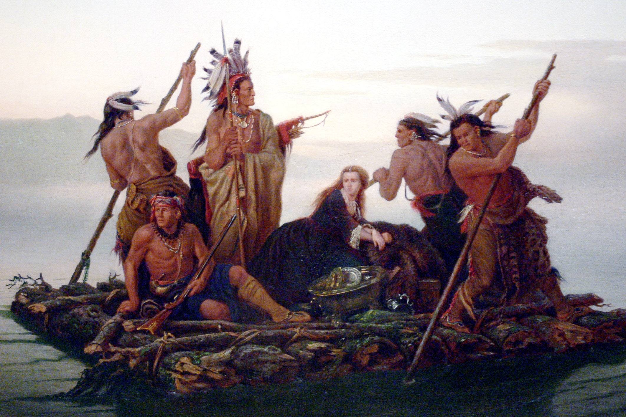 24x36 gallery poster, Abduction of Daniel Boone's Daughter, painting by ...