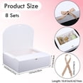 8sets Folding Paper Gift Boxes with Ribbon for Party Wedding Bakery ...