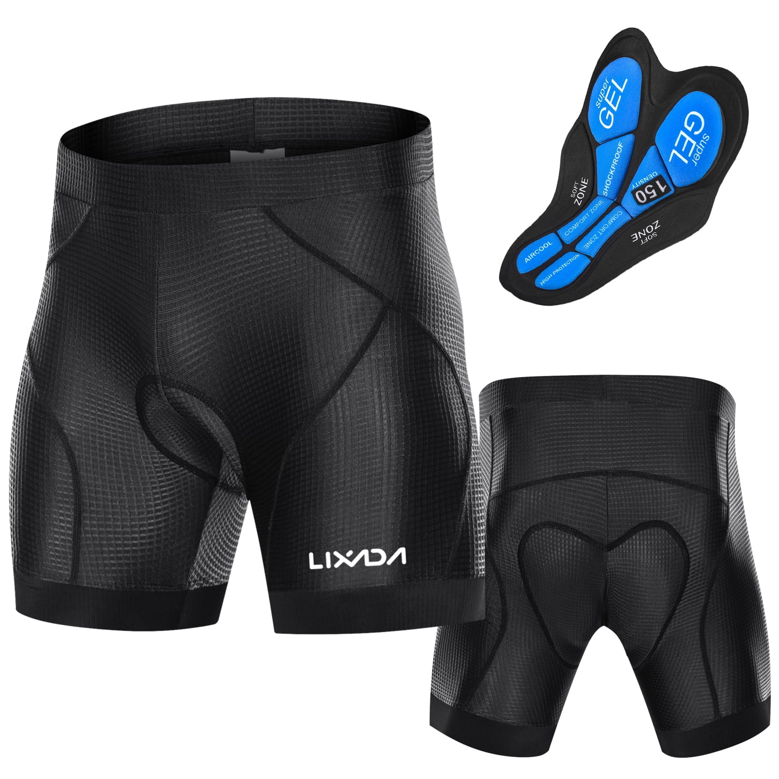 Click here for Lixada Men Bike Padded Shorts With -Slip Leg Grips... prices