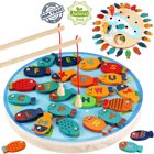 PlayWorld Deluxe Rotating Fishing Game With 2 Fishing Poles - Walmart.com