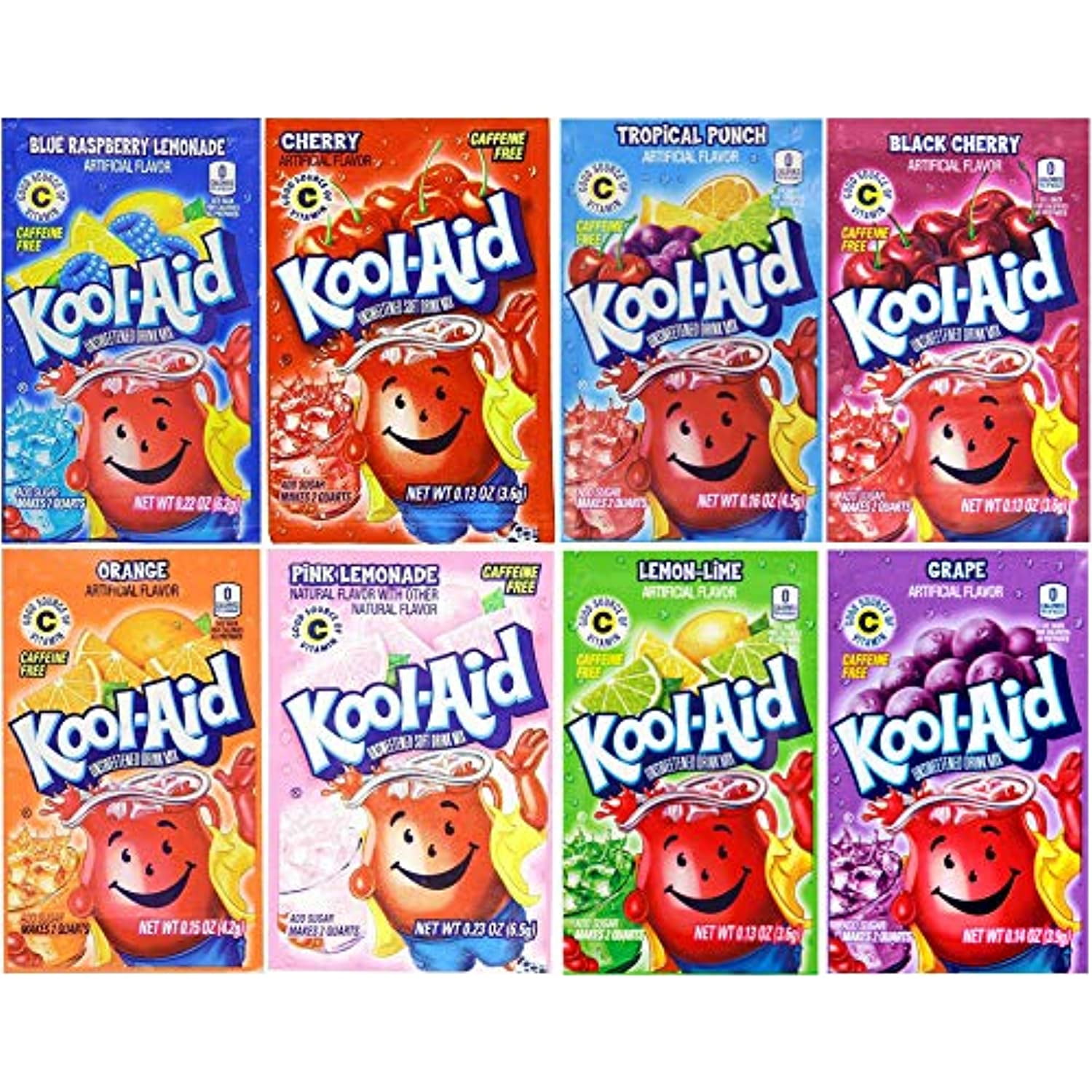 Kool-Aid Drink Mix, Variety Pack Of 8 Flavors, 48 Packets - Walmart.com