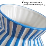 Mainstays Blue and White Striped Ceramic Vase - Walmart.com