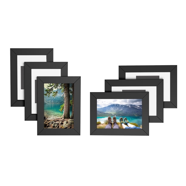 Somerset Home 4X6 Gallery Wall Picture Frames - Set of 6, Black ...
