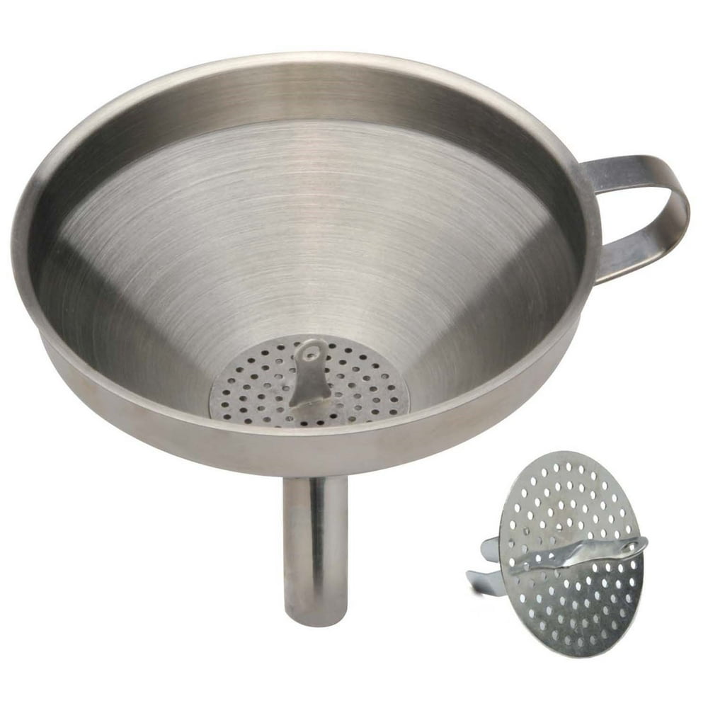 Norpro Stainless Steel Funnel With Strainer - Walmart.com - Walmart.com