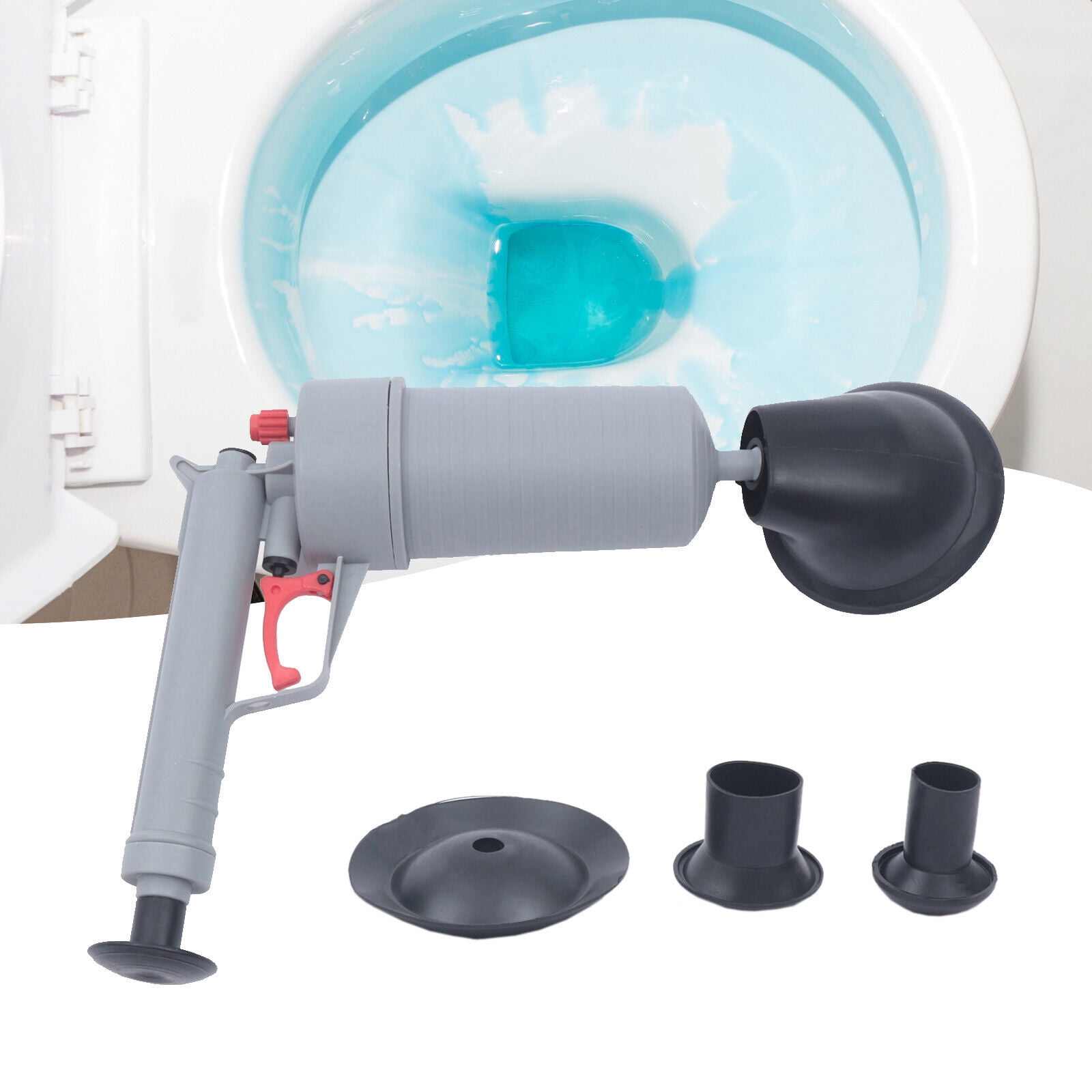 Fichiouy Toilet Clean High Pressure Air Drain Blaster Pump Plunger Sink