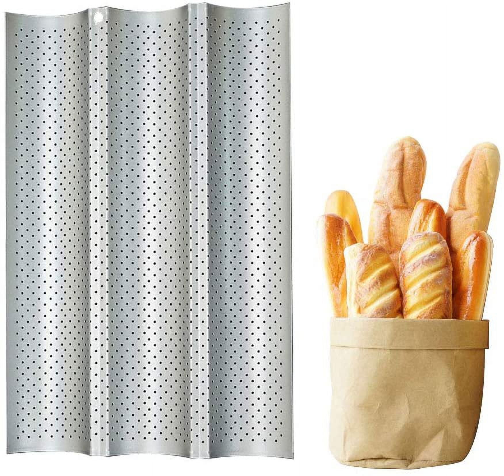3 Groove Wave French Bread Baking Pan Nonstick French Baguette Pan ...