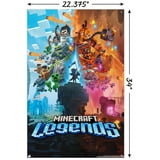 Minecraft: Legends - Key Art Wall Poster with Push Pins, 22.375" x 34 ...