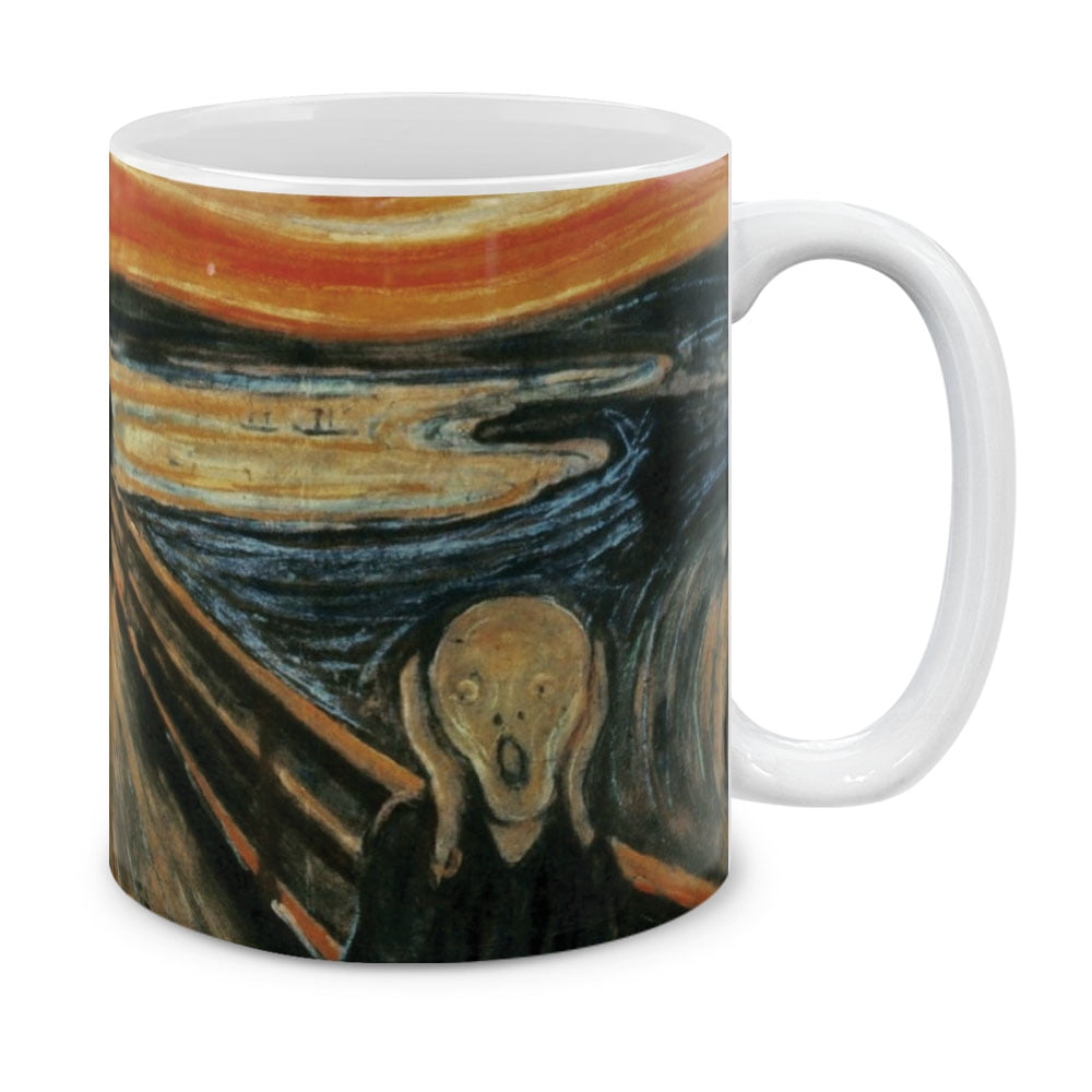 WIRESTER 11 Oz Ceramic Tea Cup Coffee Mug, The Scream Edvard Munch ...