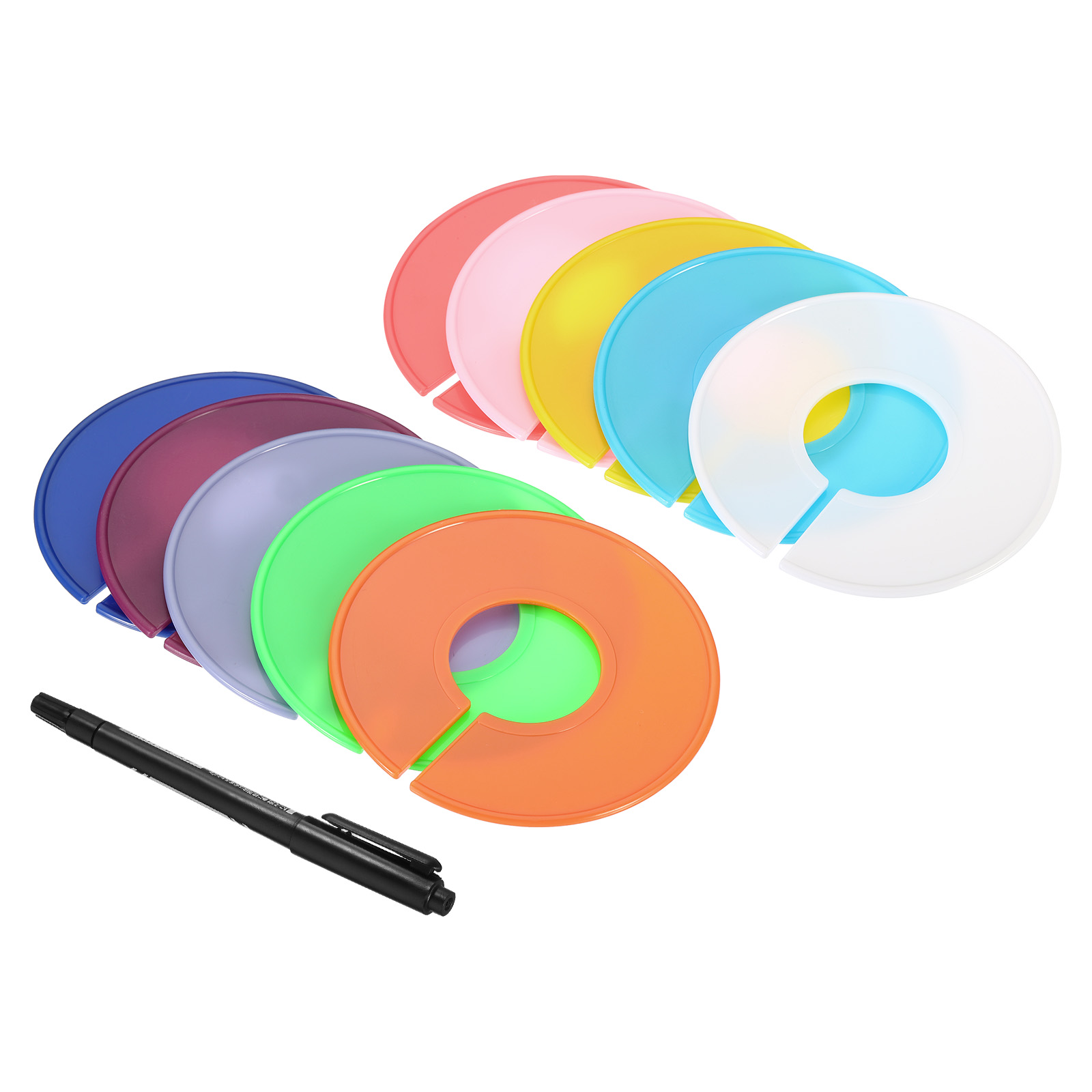 Uxcell Clothes Dividers, Closet Clothing Rack Size Dividers Blank Round ...