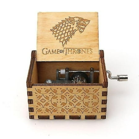 Wooden Hand Cranked Music Box - Queen, Imagine, John Island, Dragon ...
