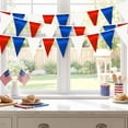 4th of July Triangle Pennant Banner, Cosmug Patriotic Hanging Garland ...