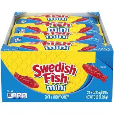 Swedish Fish, Cherry Flavored Gummy Candy, 2 oz Packs, 24 Count ...