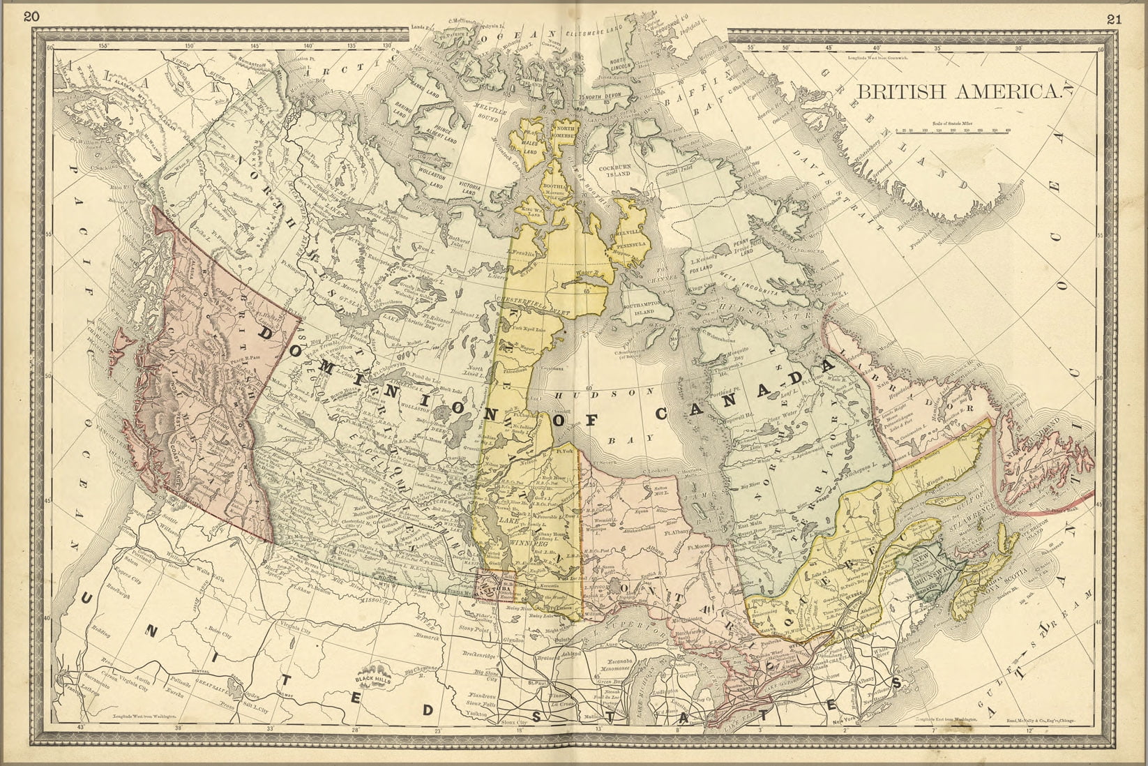 24"x36" Gallery Poster, map of canada 1881 - Walmart.com