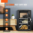 Safe Box - 3.5 cu.ft Single Door Steel Safe with Key & Password Lock ...