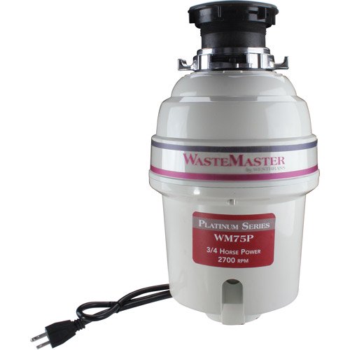 WasteMaster WM75P 3/4 HP Food Waste Disposer, White - Walmart.com