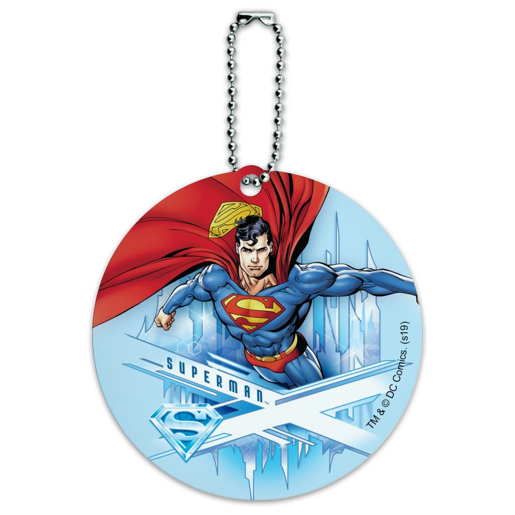 Superman Solitude Round Luggage ID Tag Card Suitcase Carry-On - Walmart.com