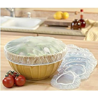 30 Reusable Elastic Plastic Food Container Covers - Large and Medium ...