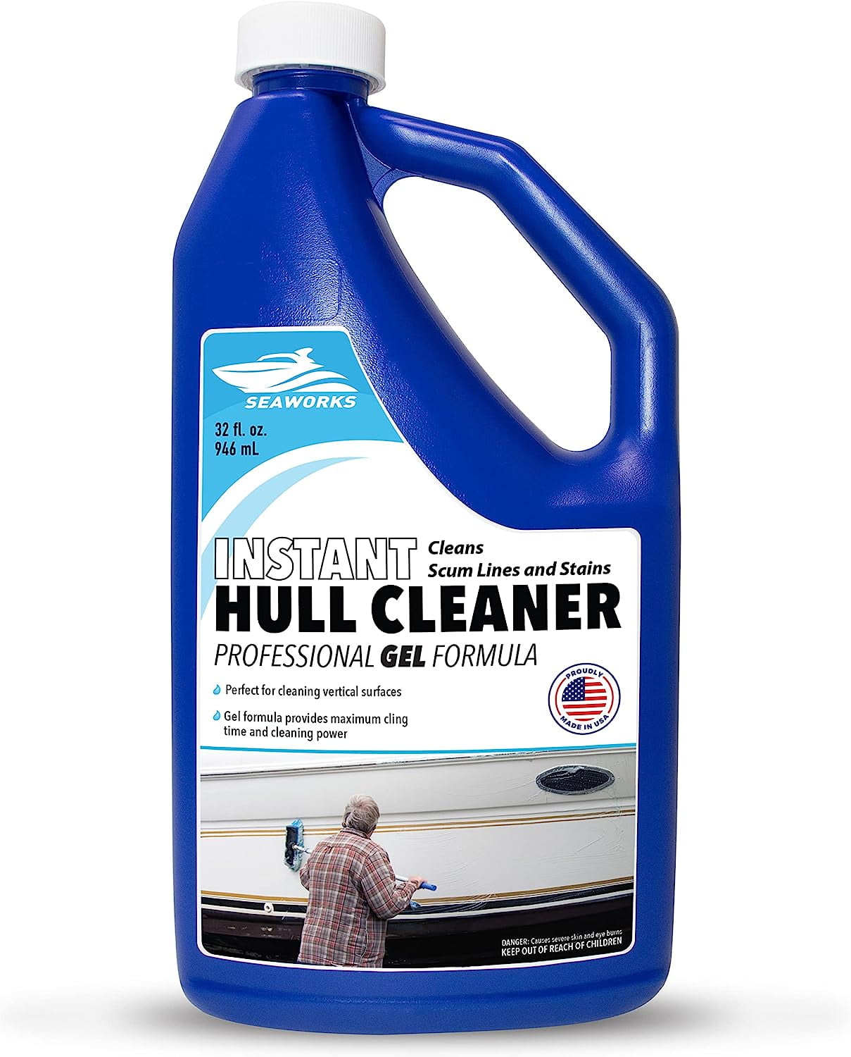 Seaworks Instant Boat Hull Stain Remover, Gel Cleaner - Remove Stains ...