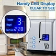 4 Slice Toaster, Ultra-Clear LED Display & Extra Wide Slots, Dual ...
