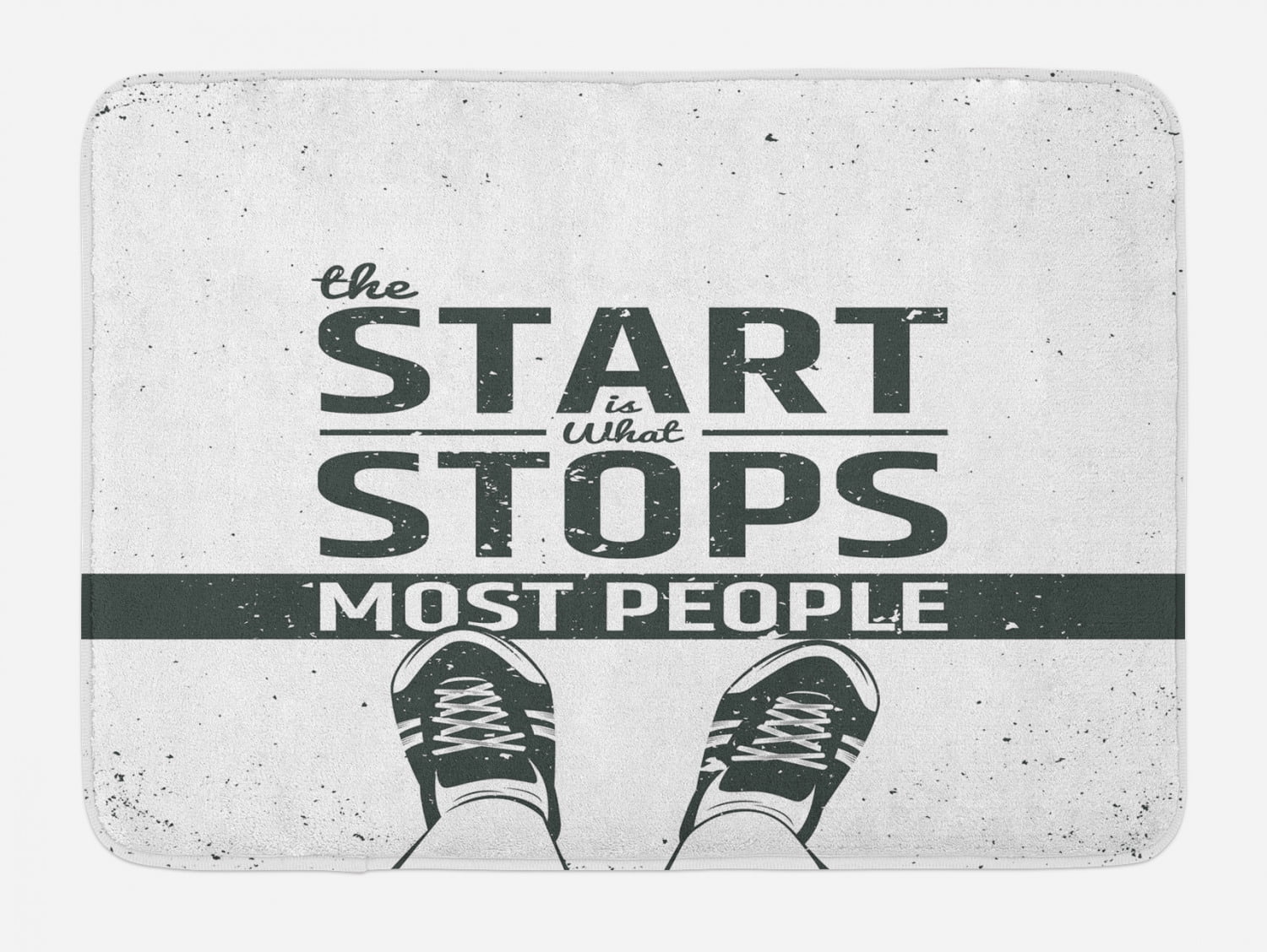 Quote Bath Mat, Modern Motivational and Inspiring Quotation with ...