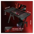 55 Inch Gaming Desk with Carbon Fibre Surface Large Computer Desk ...