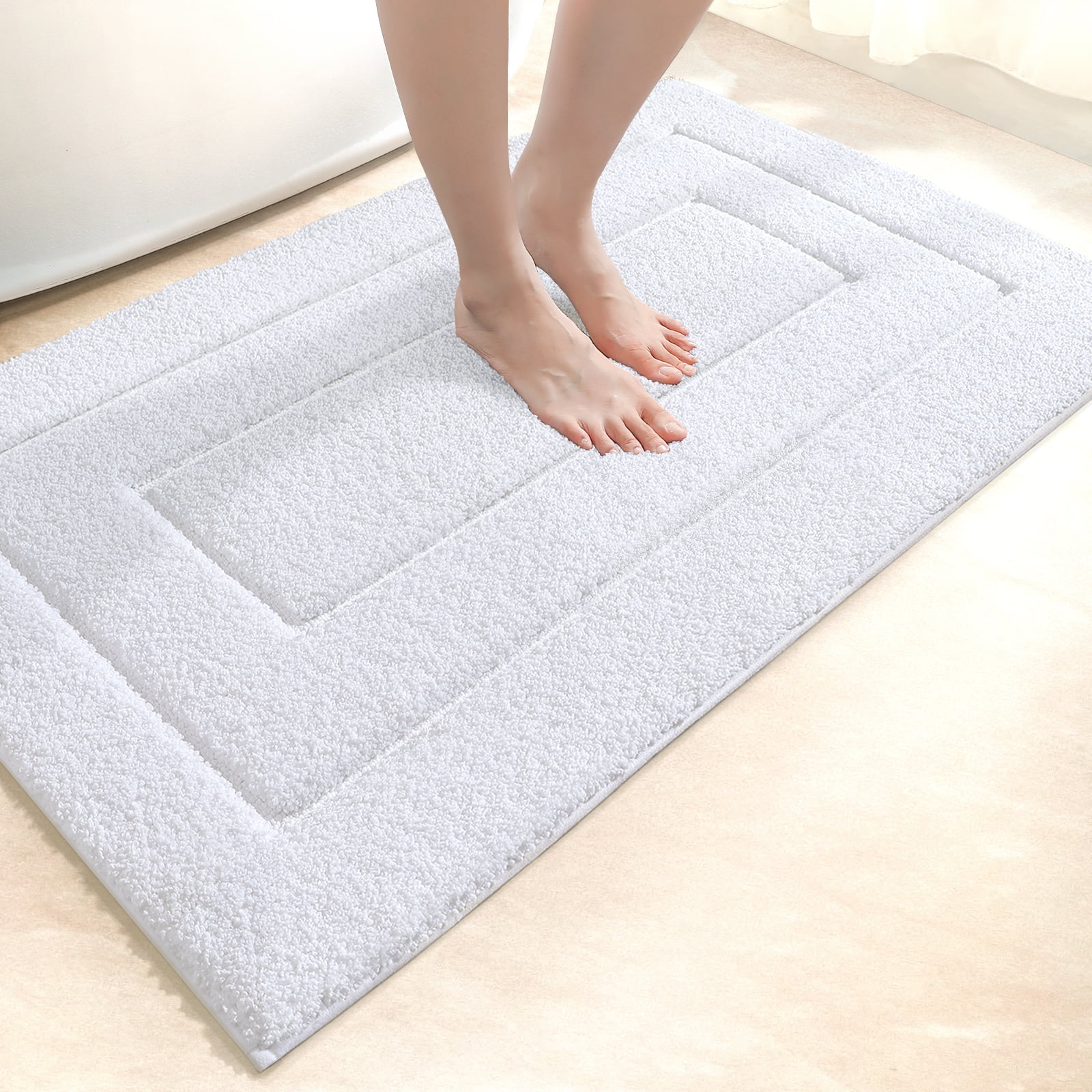 DEXI Bathroom Rugs Mat,Ultra Soft Absorbent Bath Rug,Non Slip Bath Mat ...